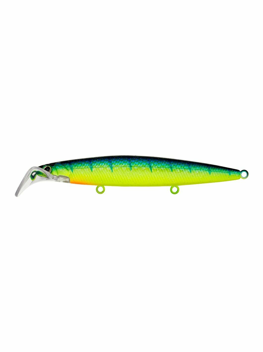 Воблер Минноу Strike Pro Scooter Minnow 110F, 110 мм, 11,8 гр, Плавающий, цвет: C063F Blue-yellow Tig