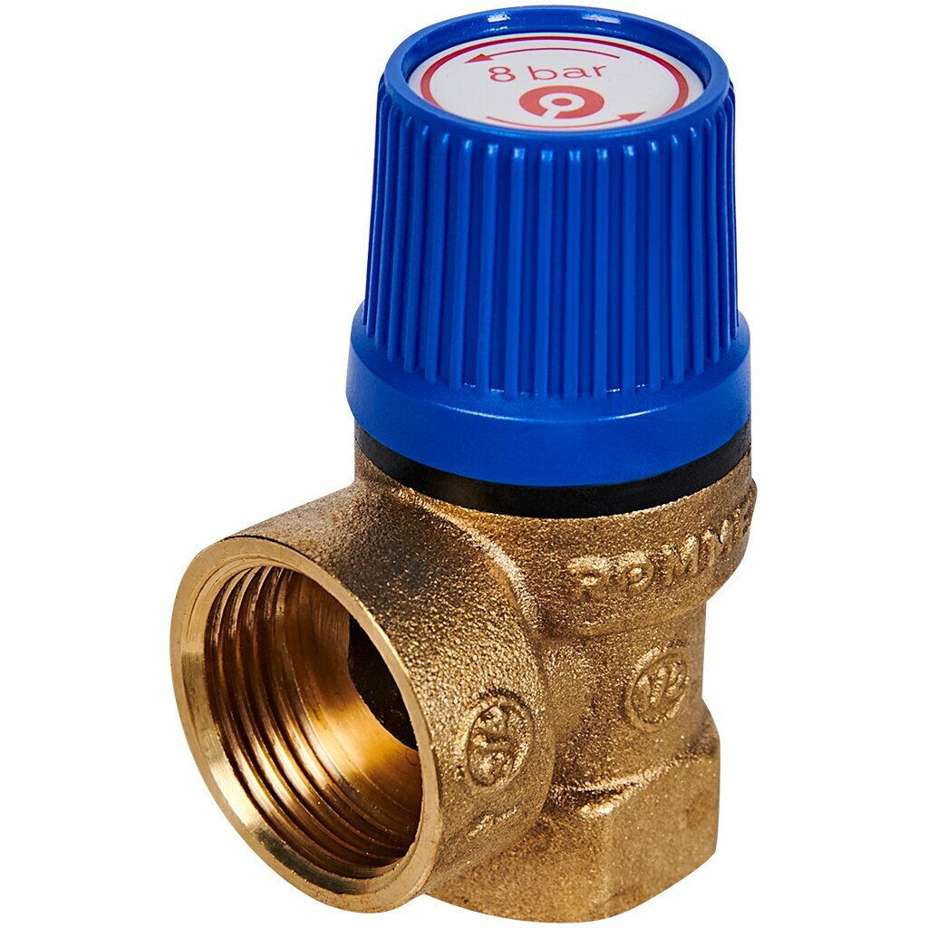 Предохранительный клапан 1/2 x3/4 ROMMER для систем водоснабжения 8 бар