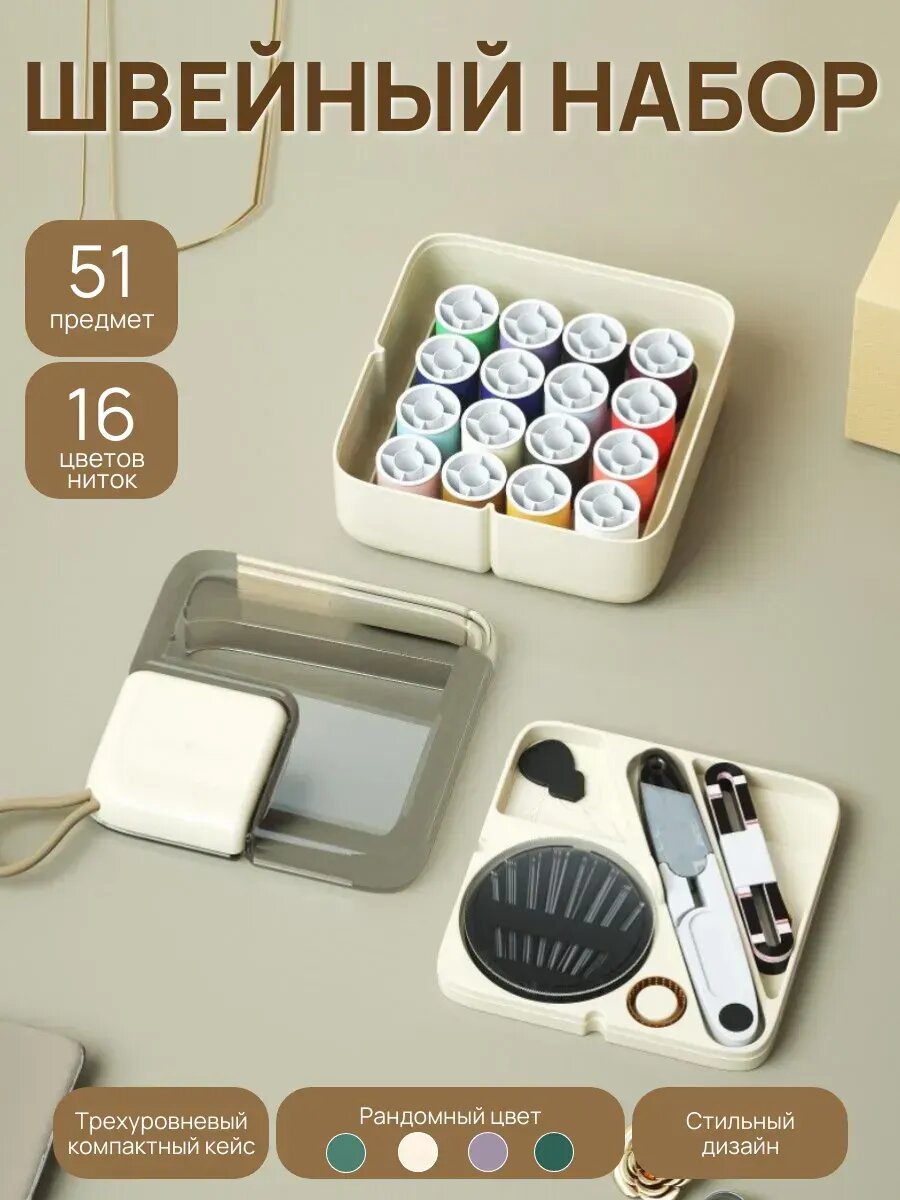 Набор ниток и иголок