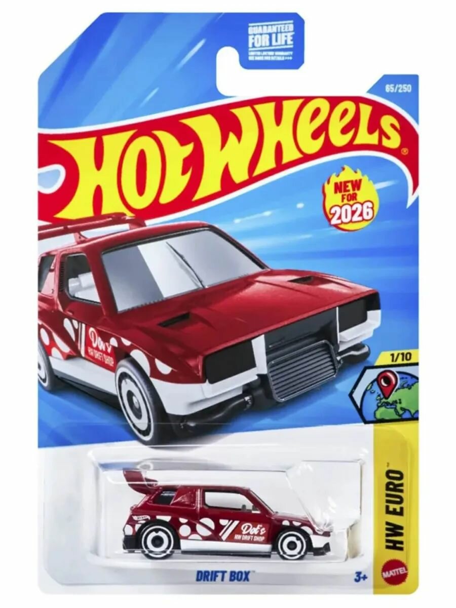 JJH40 Hot Wheels машинка металлическая игрушка коллекционная масштабная модель Drift Box кейс 2026