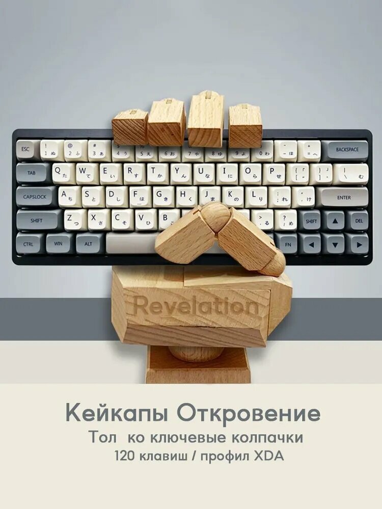 Кейкапы для механической клавиатуры Прозрачная крышка для ключей PBT материал XDA профиль