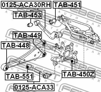Тяга задняя поперечная с шаровой TOYOTA RAV4 2005.11-2012.12 FEBEST 0125-ACA33