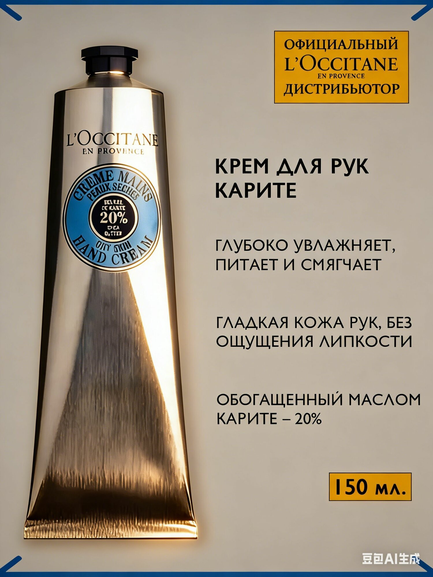 L'Occitane Карате 20% 150 мл большой объем, глубокое питание и увлажнение, официальны