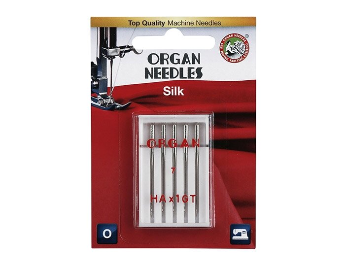 Иглы ORGAN шелк №55 для бытовых швейных машин упаковка 5 игл