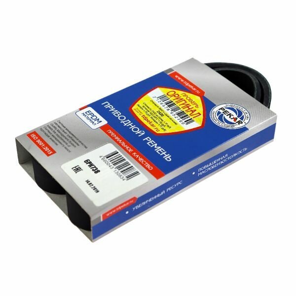 Ремень поликлиновый 6PK738 для а/м ВАЗ 2110-2112, LADA Priora 2170-2172 EPDM PEKAR 6PK738