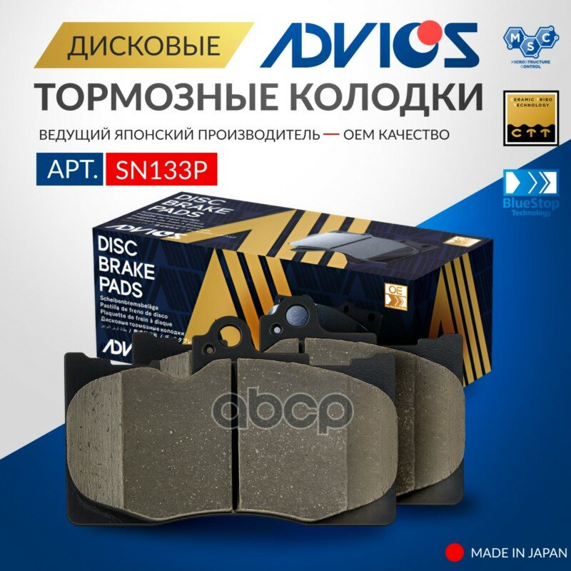 Дисковые тормозные колодки ADVICS передние ADVICS арт. SN133P