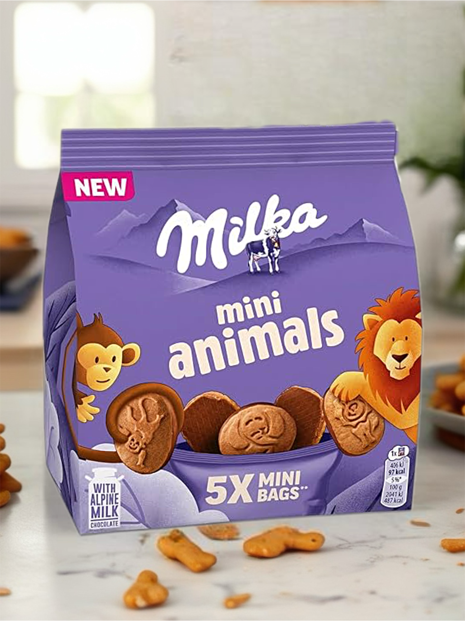 Печенье Milka Mini animals с молочным шоколада 99.5 гр (Германия)