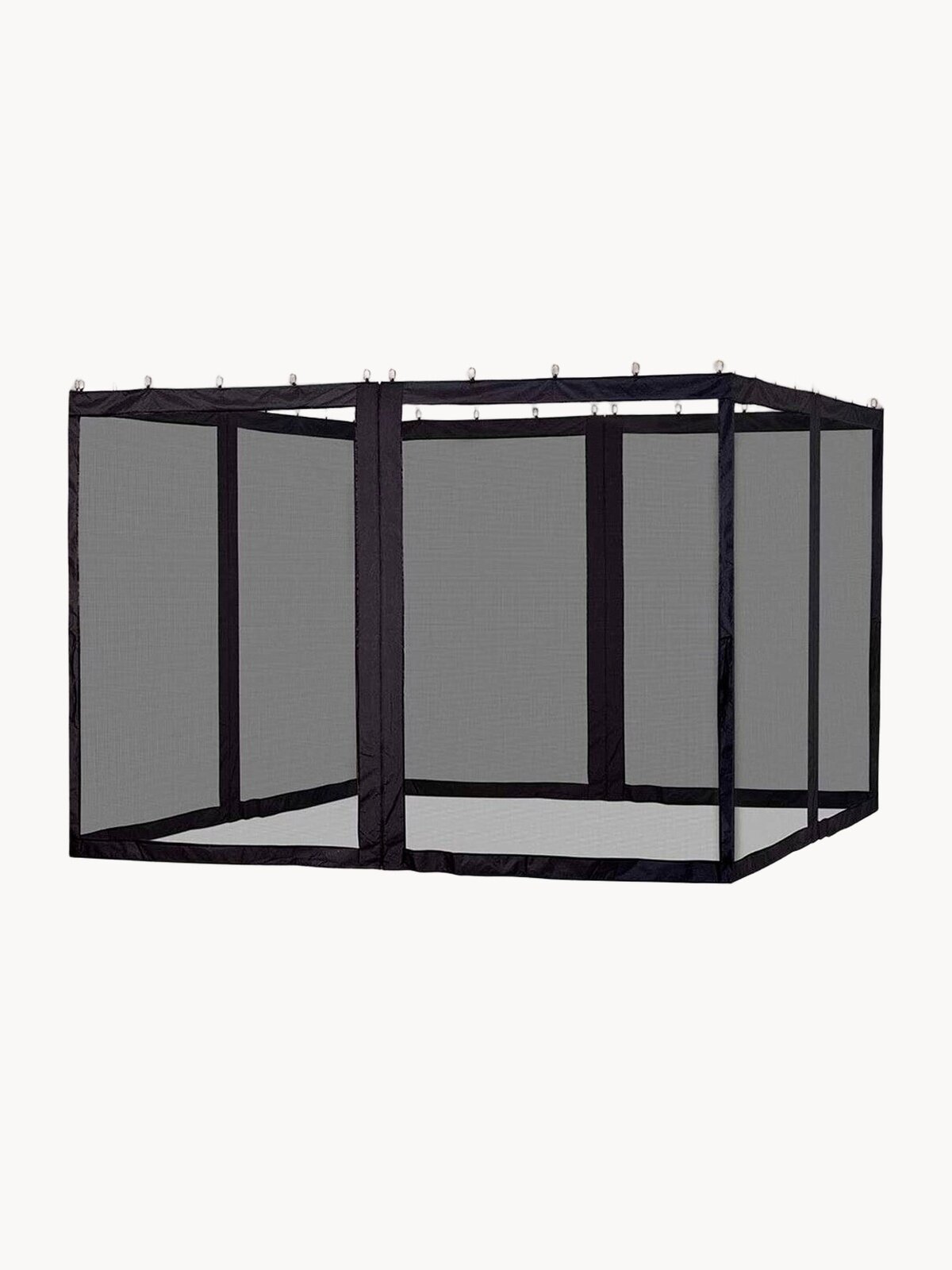 Москитная сетка 3х3м для беседки, 4 входа, черный