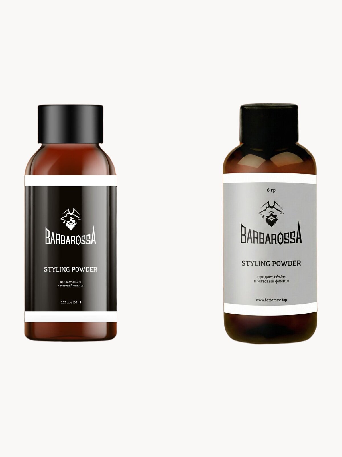 Пудра для объема и укладки волос мужская BarbarossA, без запаха, 100мл
