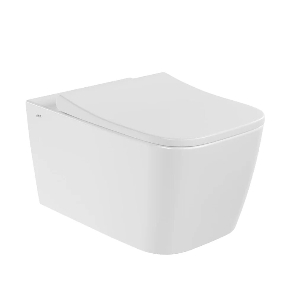 Подвесной унитаз VitrA Metropole Square (Метрополь Сквэр) 7906B003-6430 безободковый QuantumFlush (Квантум Флаш) с сиденьем микролифт белый санитарный фарфор