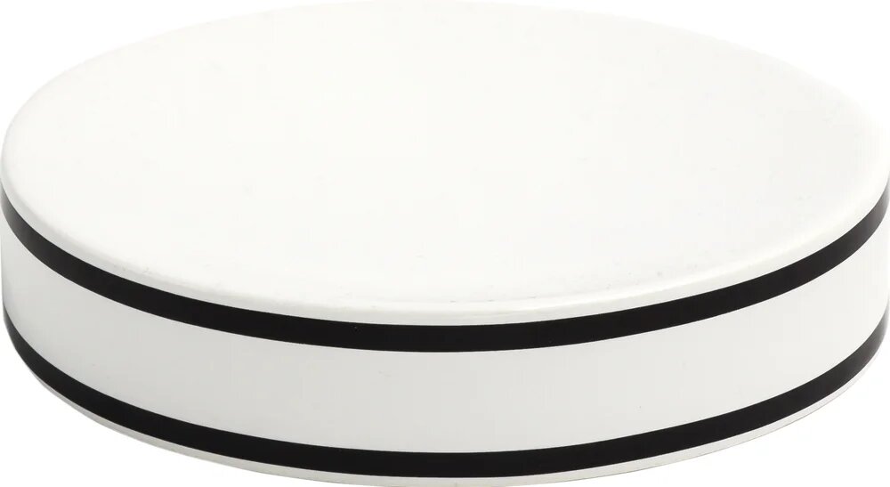 Мыльница Ridder Nena 2158301 керамическая, настольная, черная, круглая