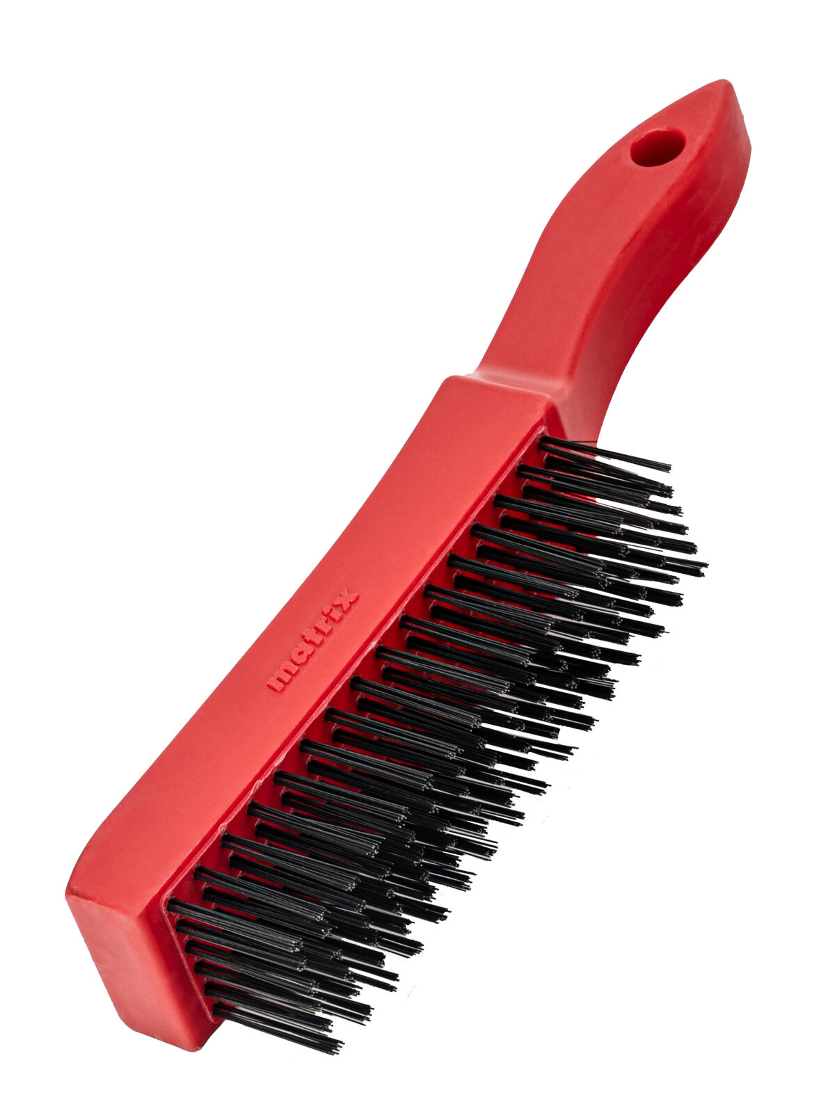 Щетка зачистная 6-и рядная Matrix закаленная прямая проволока с пластиковой ручкой 74816