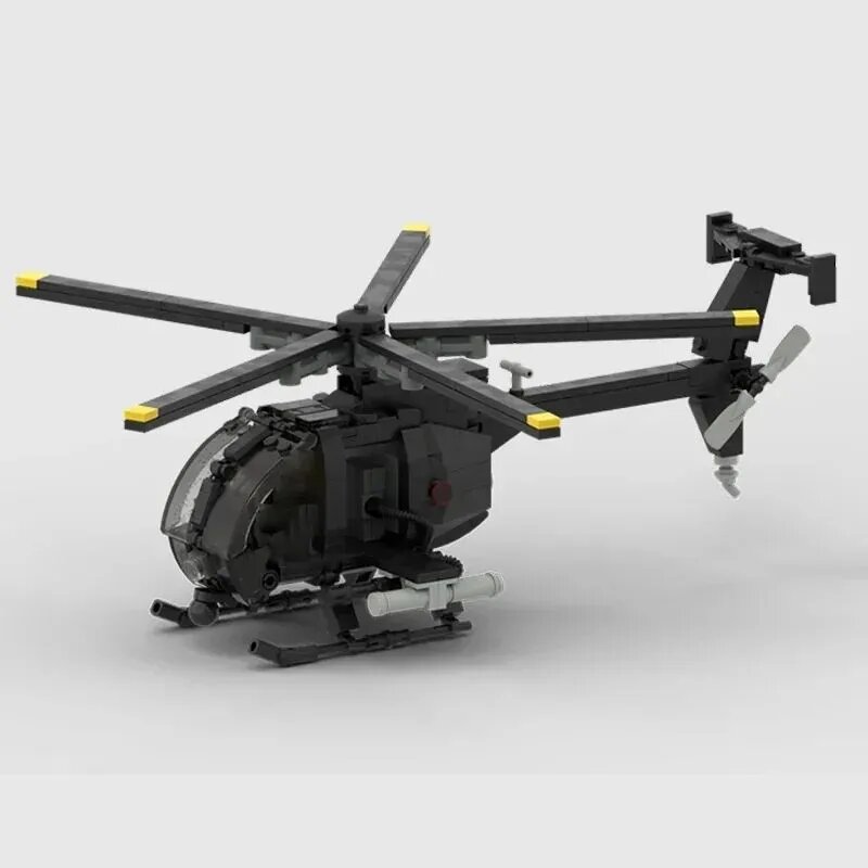 Военные модели Moc 1: 35 MH - 6 Birds вертолеты Строительные блоки