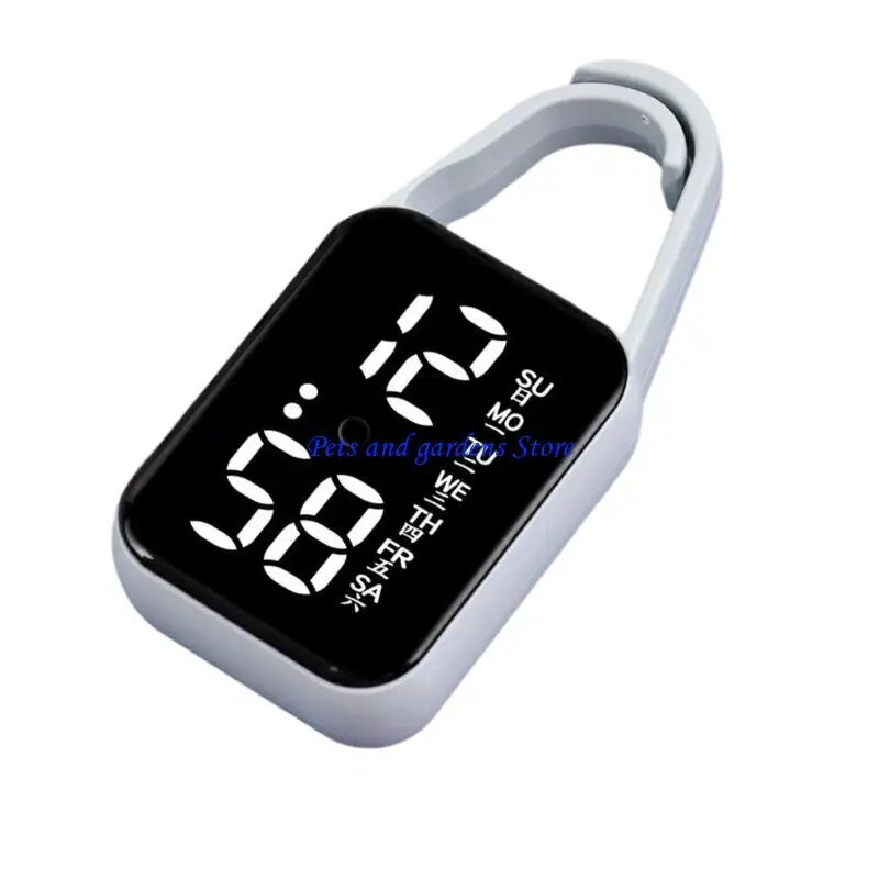 Электронные часы-брелок H051 Темно-синий, Gray