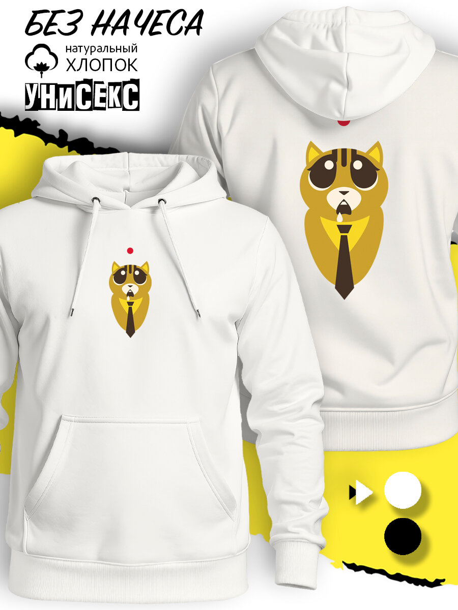 Худи Толстовка свитшот котик в галстуке