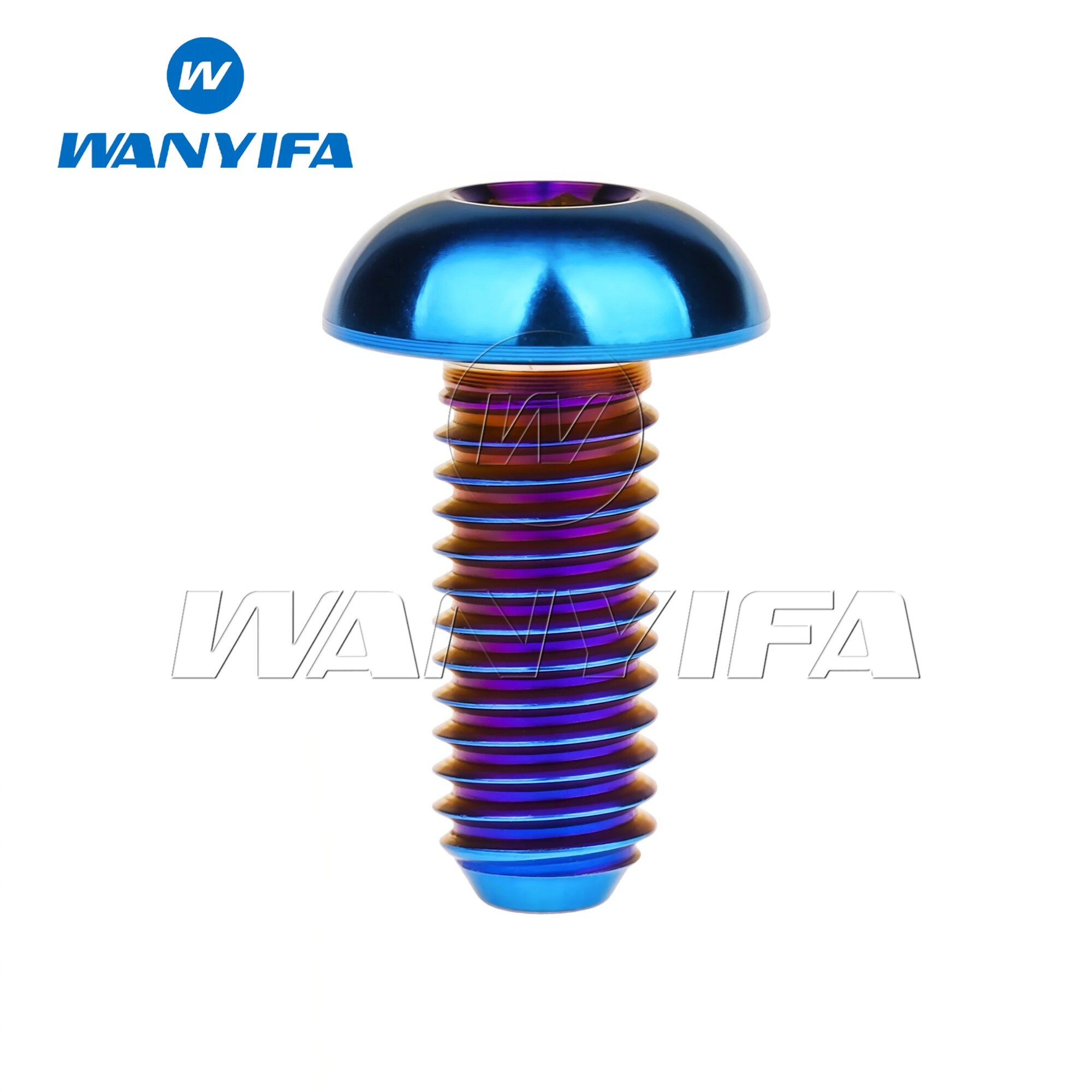 Титановые болты Wanyifa Ti M5x8/10/12/15 мм Burn blue, 12 мм