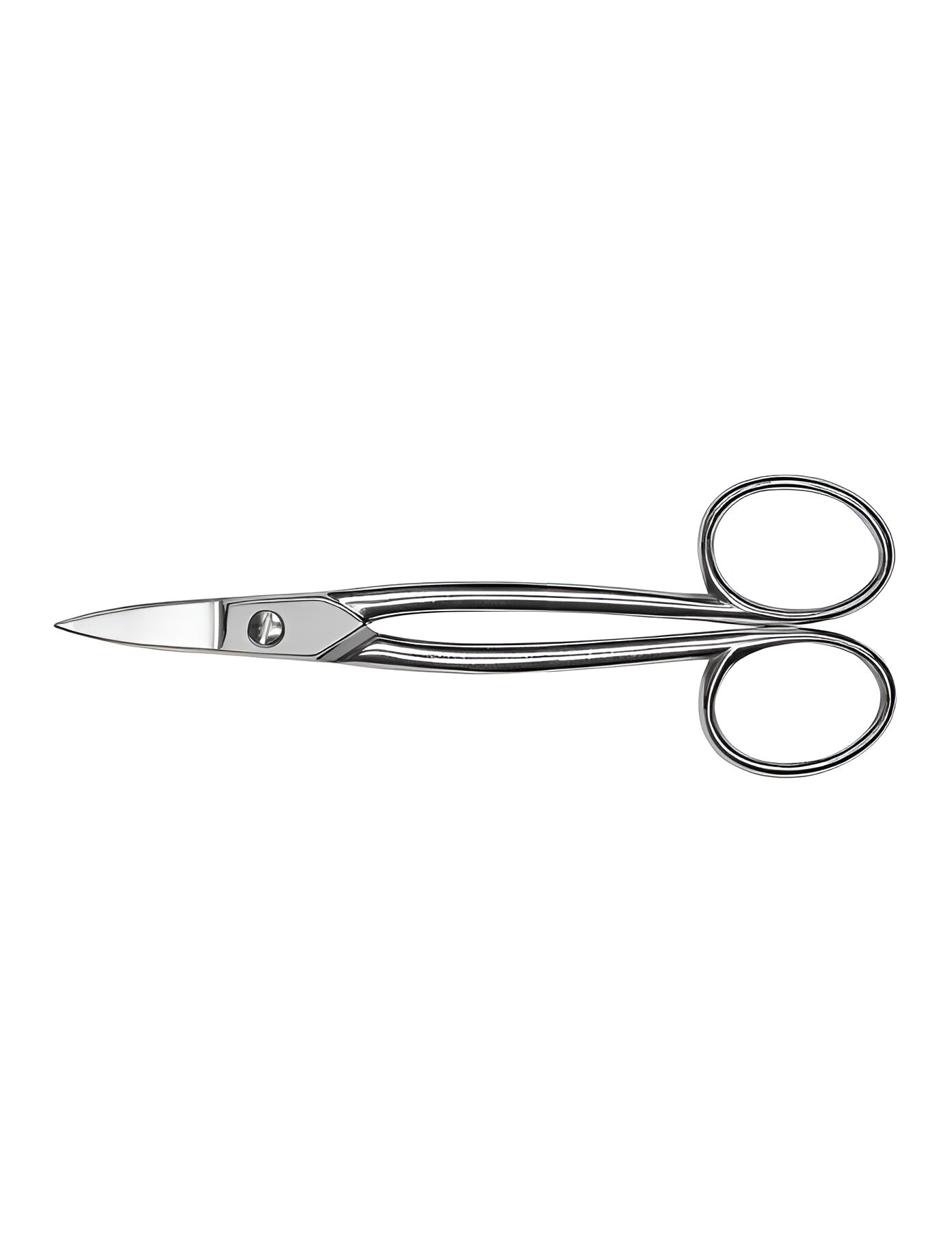 D74-1 Ножницы ювелирные, прямые лезвия, 180 мм, ручки с кольцами, Ni