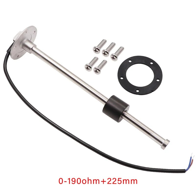 KUS 52 мм измеритель уровня топлива для легковых грузовиков с красной и желтой подсветкой, датчик уровня топлива 12 В/24 В, 150 мм, 200 мм, 250 мм, 0-190ohm 225mm