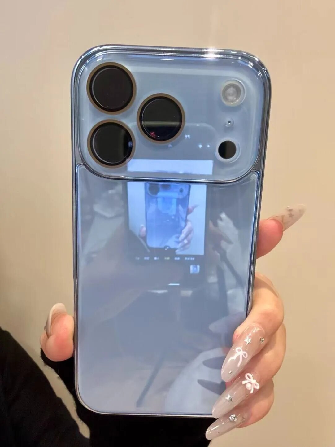 Чехол для iPhone 14 Pro Max Sierra Blue, закаленное стекло