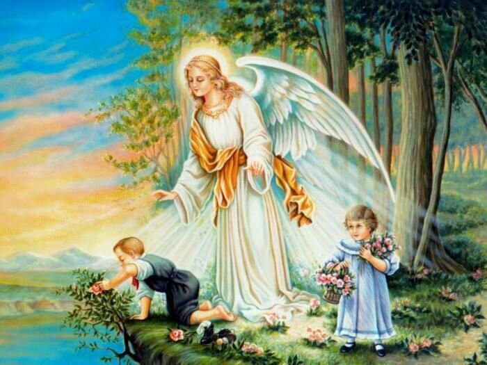 Картина по номерам "Ангел-хранитель"