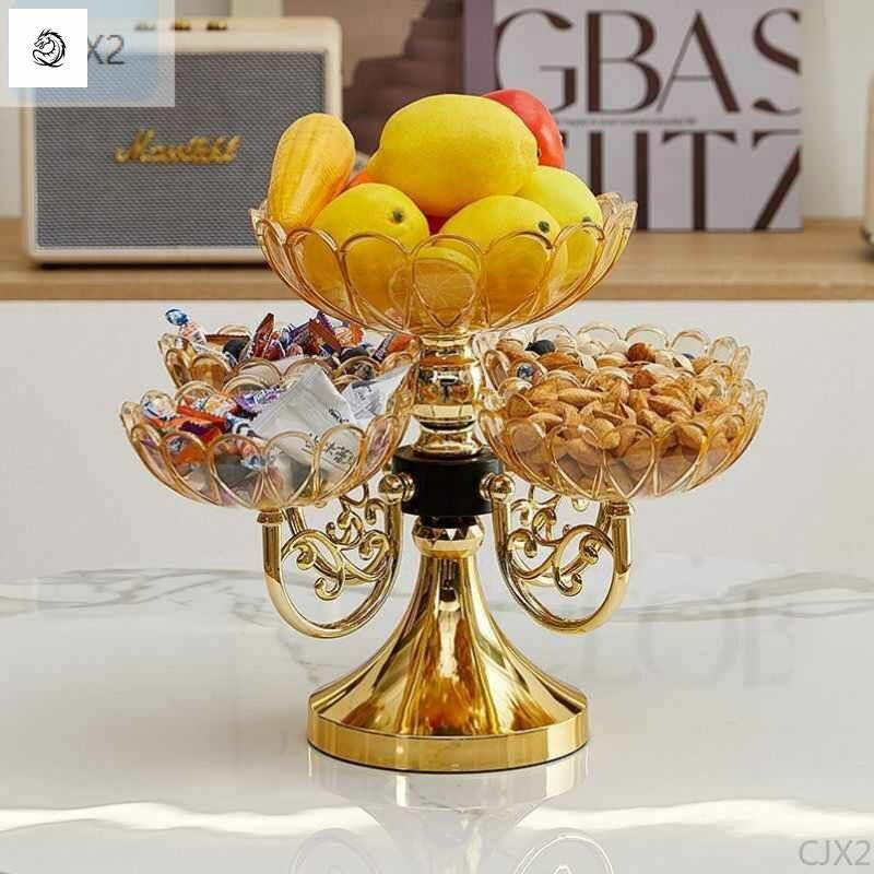 Вращающийся 5-ярусный поднос для фруктов и закусок, круглый многоуровневый сервировочный стол