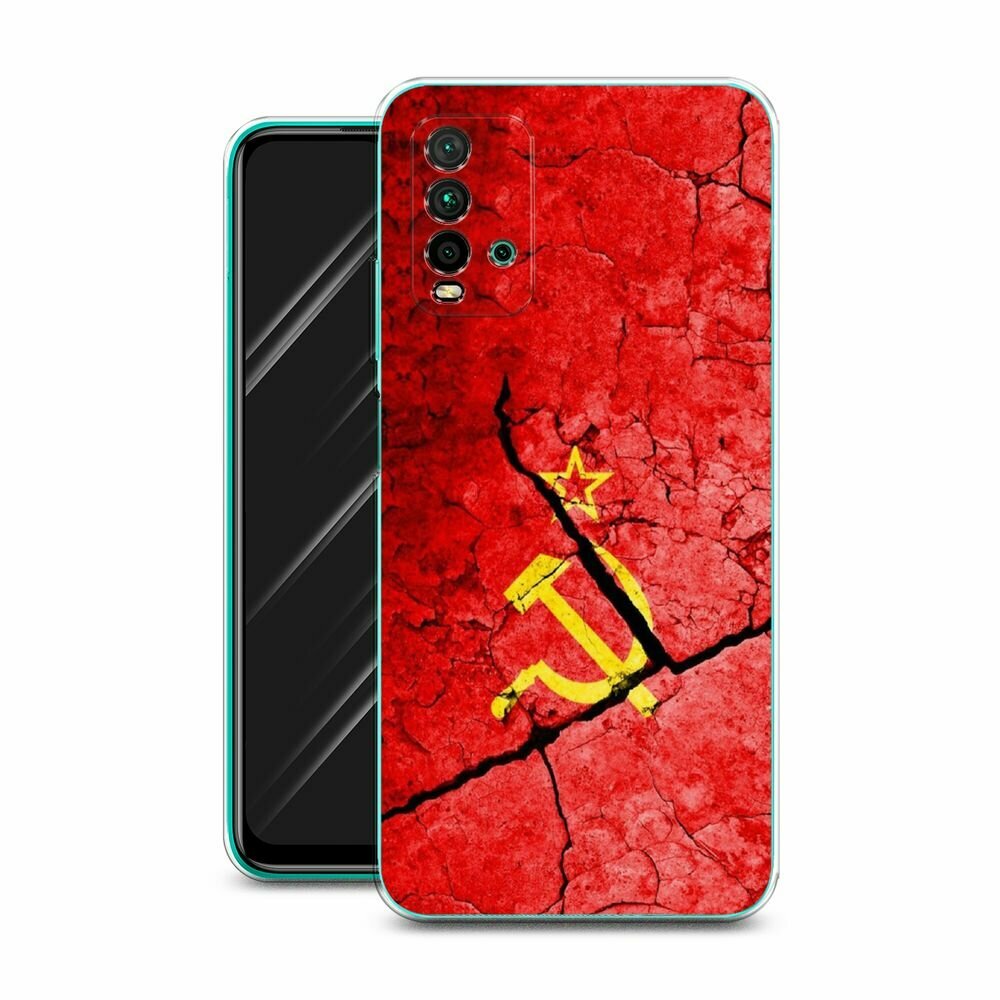 Силиконовый чехол на Xiaomi Redmi 9T / Сяоми Редми 9Т с принтом "СССР" — фото 1