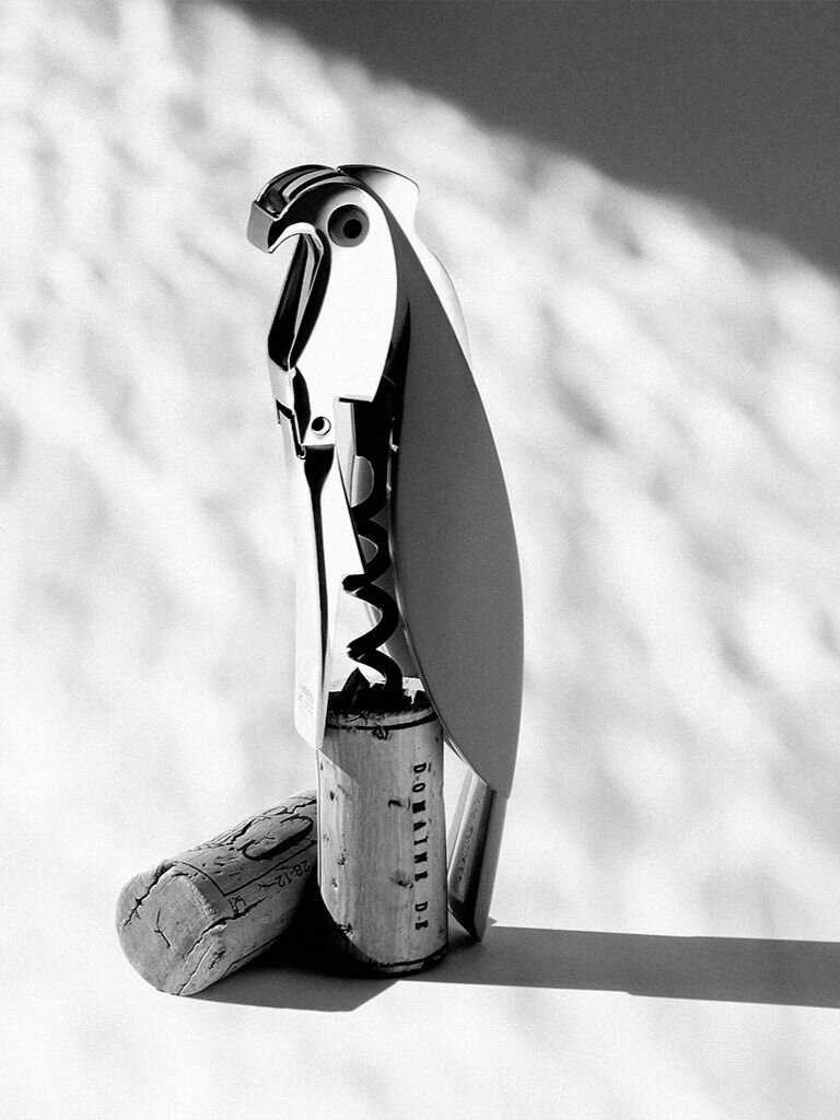 Штопор-сомелье Alessi (Италия), 3 в 1: штопор, открывалка для бутылок и нож, в форме попугая, нарзанник