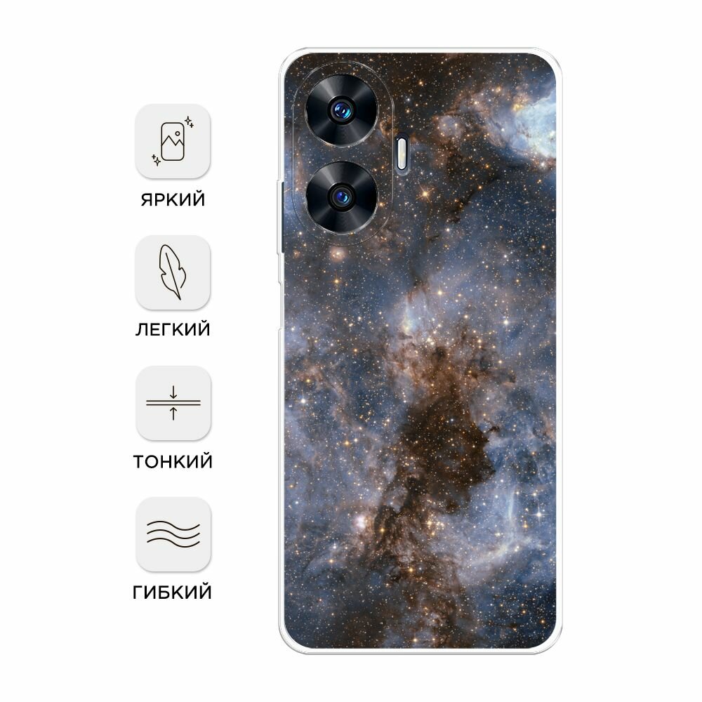 Силиконовый чехол на Realme C55 / Реалми C55 с принтом "Туманность 4" — фото 1