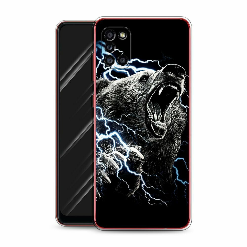 Чехол на Samsung Galaxy A31 / Самсунг Галакси А31 с принтом "Гроза и медведь" — фото 1