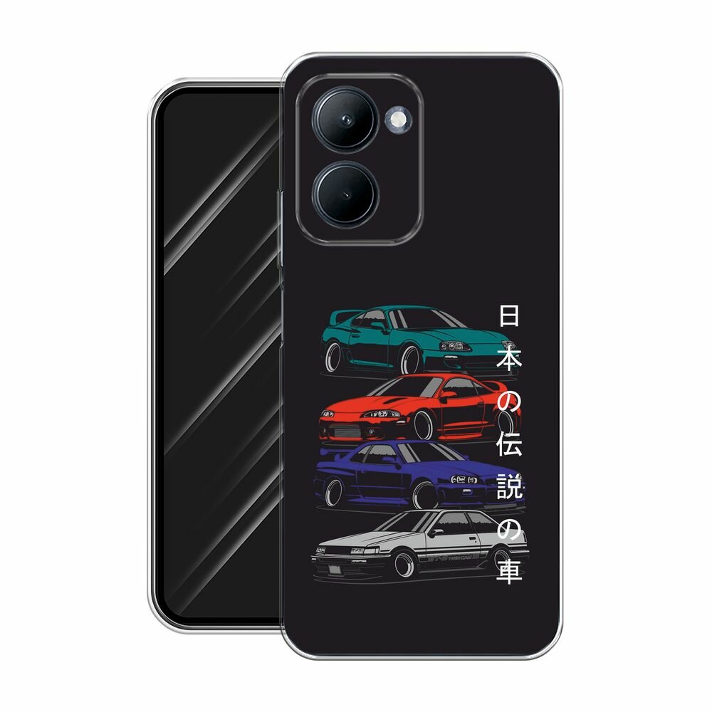 Чехол на Realme C33 / Реалми С33 с принтом "JDM Legend cars" — фото 1
