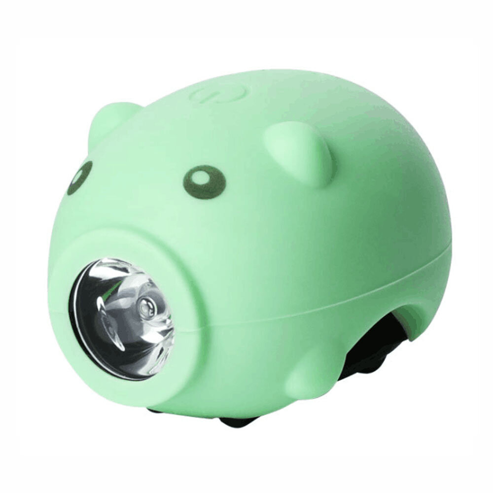 Фара для велосипеда USB заряжаемая портативная с гудком LED передняя фара для горного велосипеда дорожного велосипеда детского велосипеда, Цвет: Черный/Синий/Розовый/Зеленый, Материал: Пластик + Силикон, Яркость: 280 Люмен, Батарея: Встроенная 850mAh