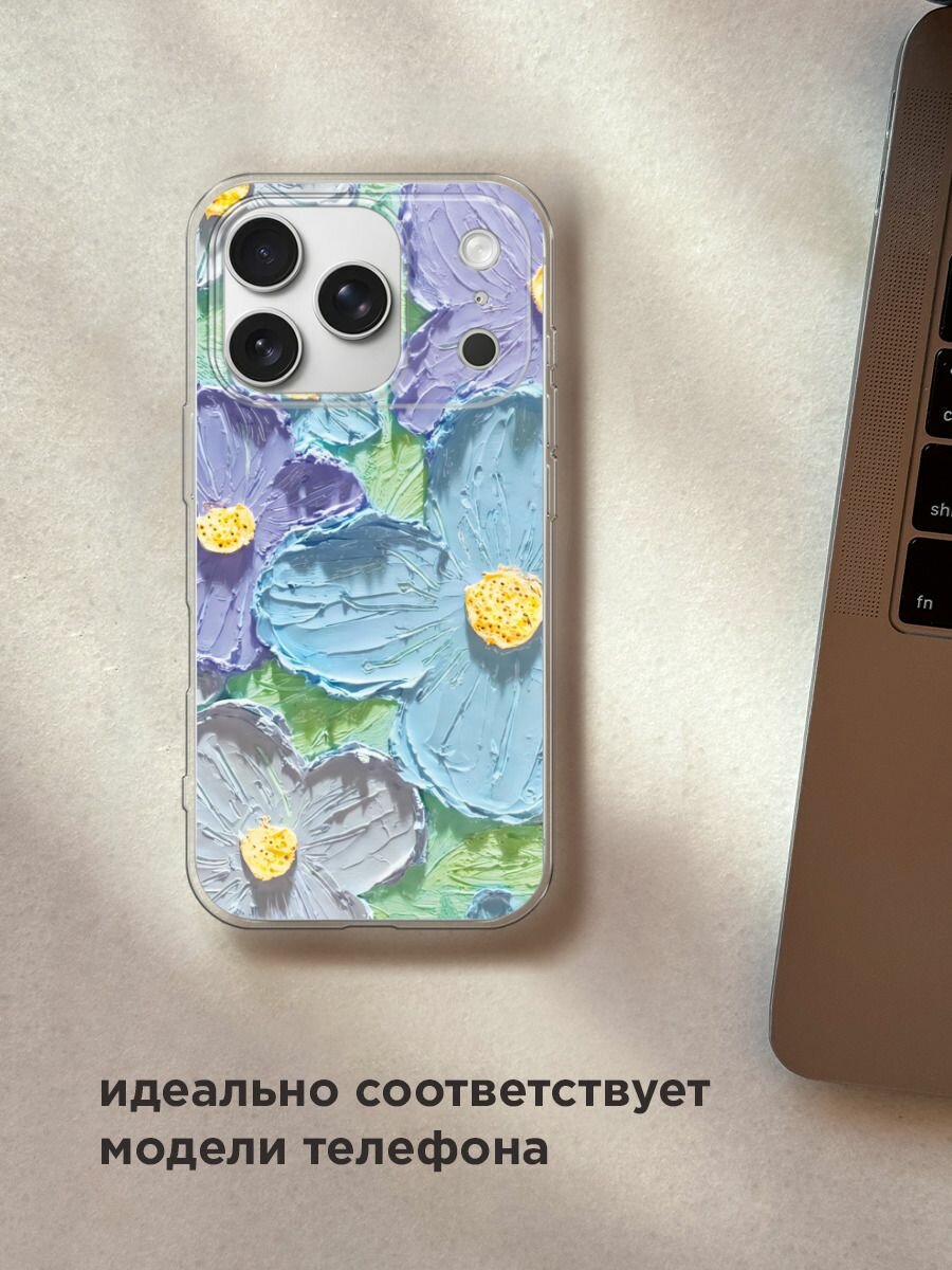 Чехол на Apple iPhone 17 Pro / Айфон 17 Про с принтом "Масляные цветы 2" — фото 1