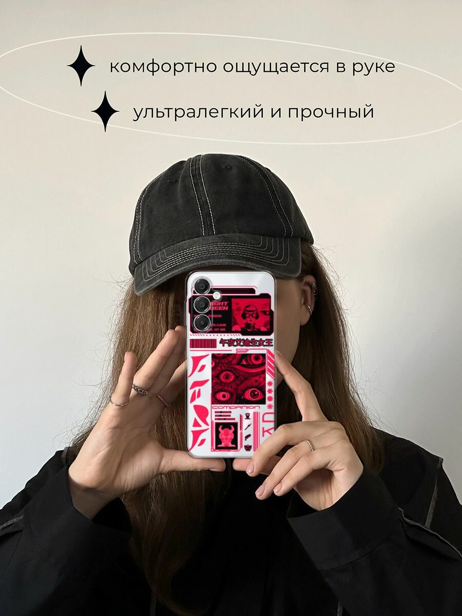 Чехол на Samsung Galaxy A16 / Самсунг А16 с принтом "Mionight queen", прозрачный — фото 1