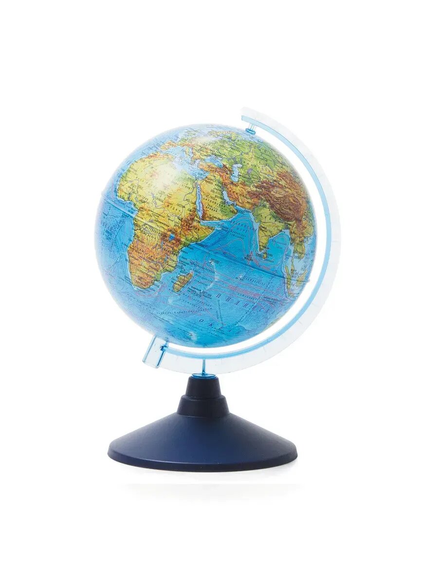 Глобус с физической картой 15 см