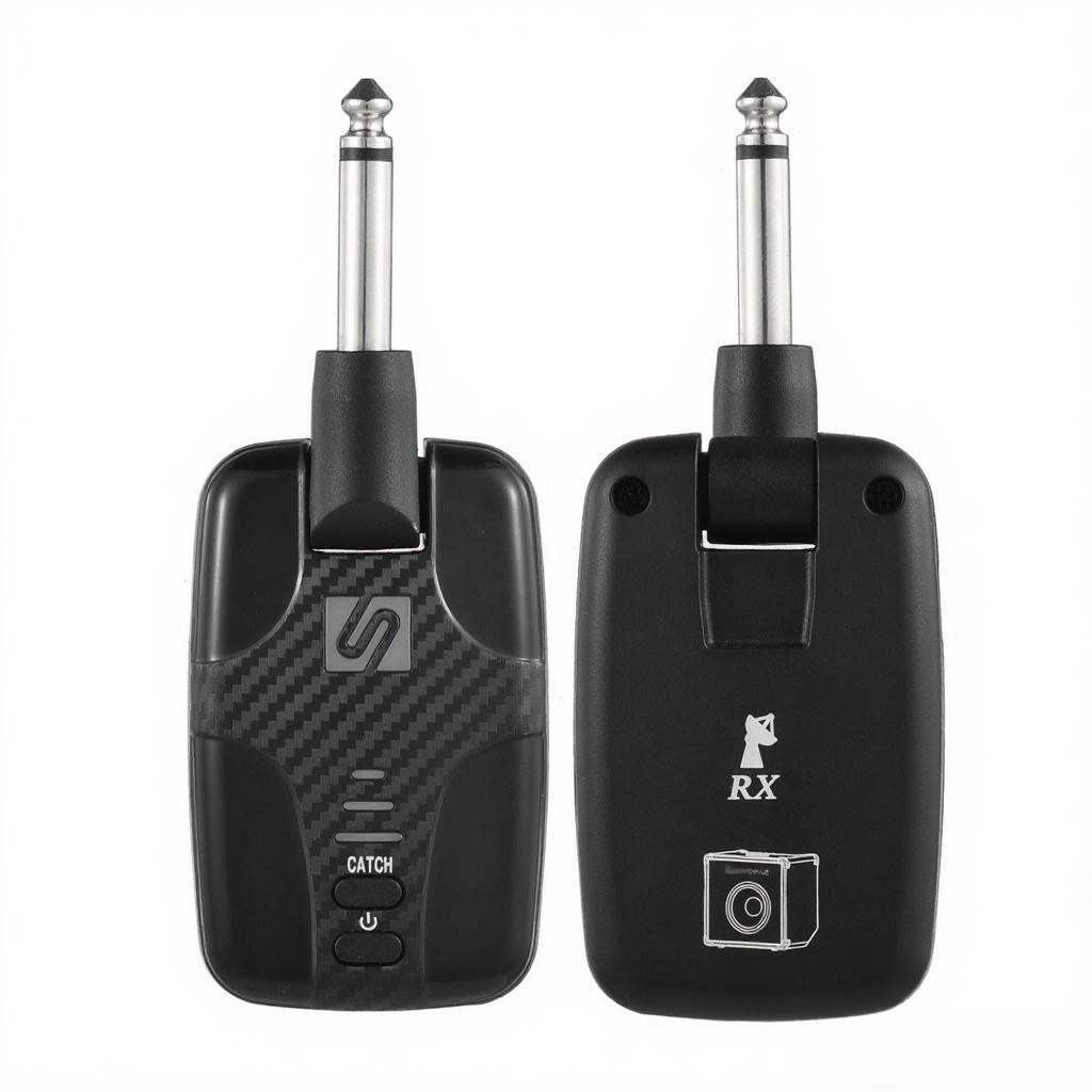 SW-03 Система беспроводной передачи для гитары Перезаряжаемый передатчик и приемник 2.4G Для электрогитары акустической гитары баса Черный ABS 30 м <5 мс 20Hz-20kHz 2400MHz~2483.5MHz Автоматическое переключение частот 3.7v/600mAh Type-C 6.5mm