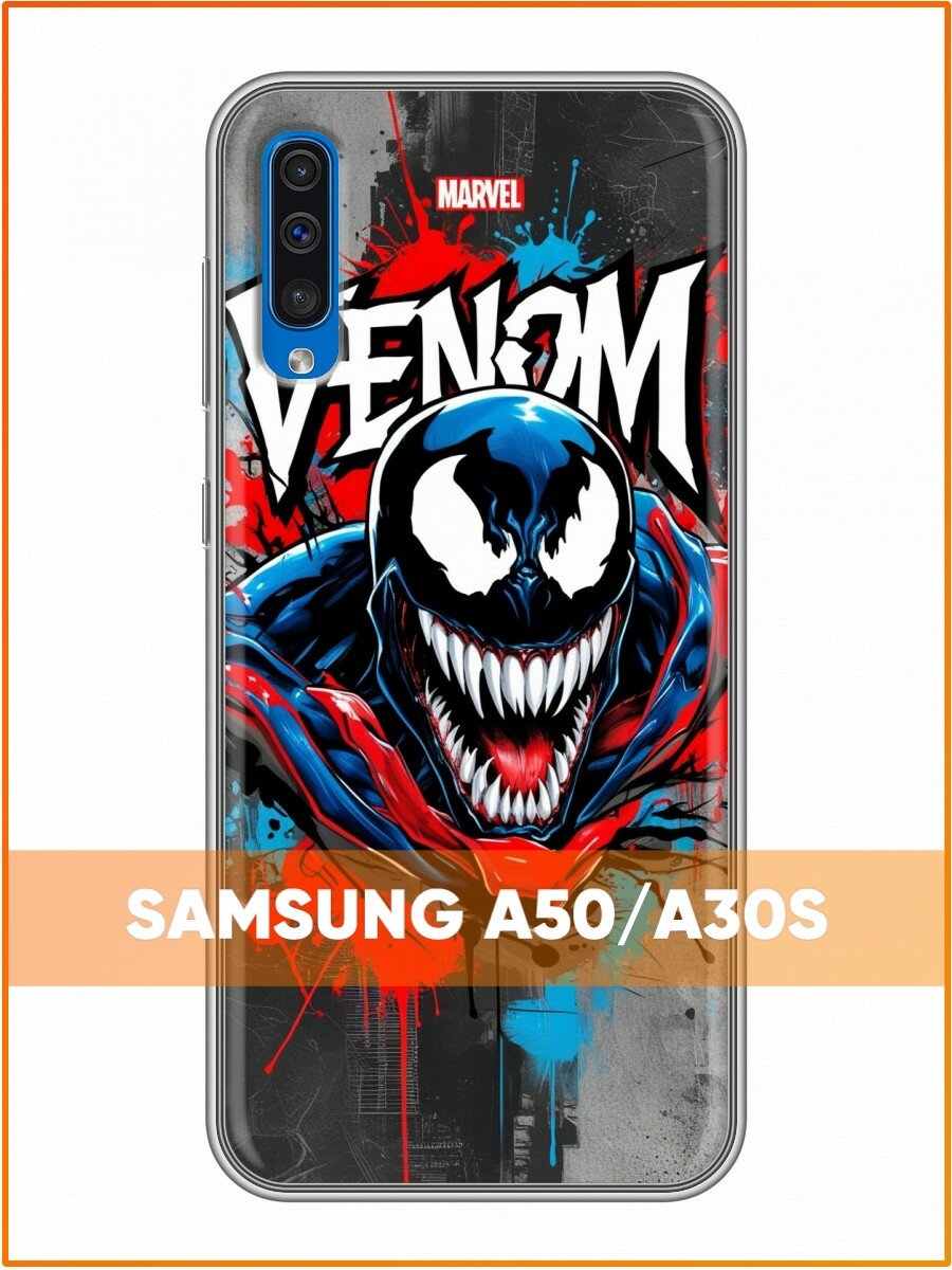 Чехол для Samsung Galaxy A50, А30s для мальчиков с Веномом (Самсунг Галакси А50, А30s)