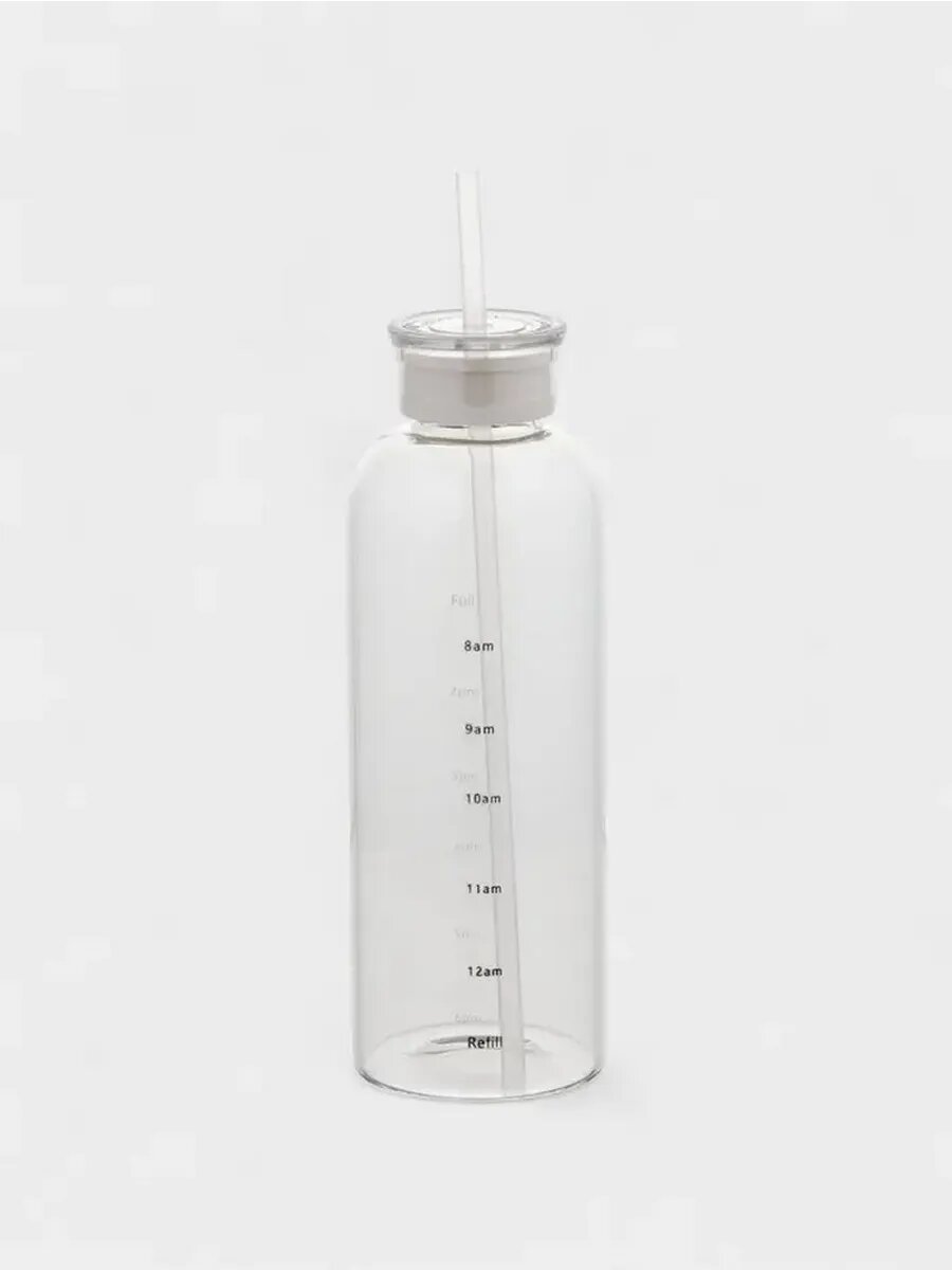 Стильная бутылка для воды с мерной шкалой