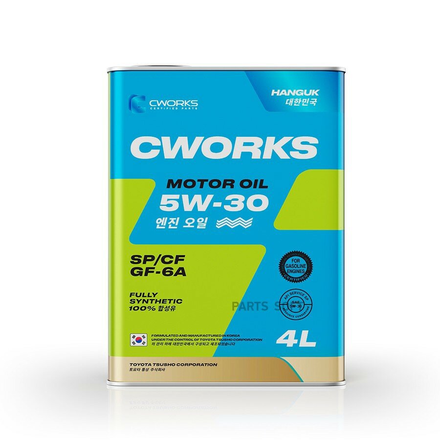 CWORKS A13HR1004 Масло моторное HANGUK CWORKS MOTOR OIL 5W-30 SP/CF, 4L