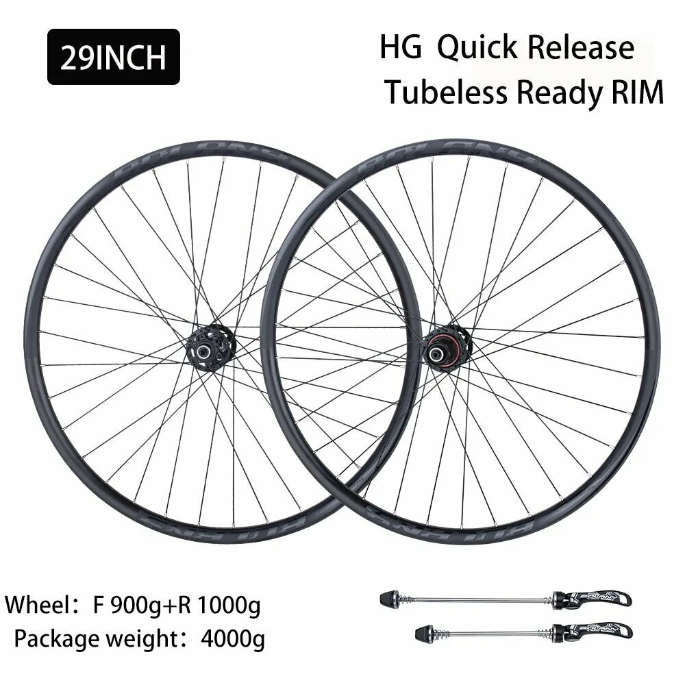 Комплект колес Bolany для бескамерного велосипеда MTB, быстросъемные диски 26/27,5/29 дюймов, 32 отверстия, подшипник дискового тормоза, передние 2 задние 4 Ultralig