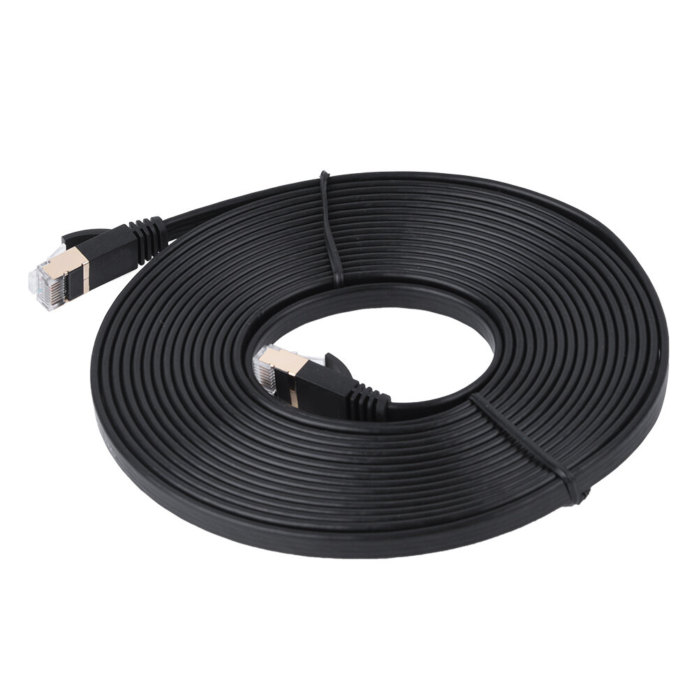 Кабель Ethernet CAT7 длиной 5 м, плоский экранированный, RJ45, высокоскоростной, 600 МГц, сетевой шнур Patch LAN для игрового роутера, модема