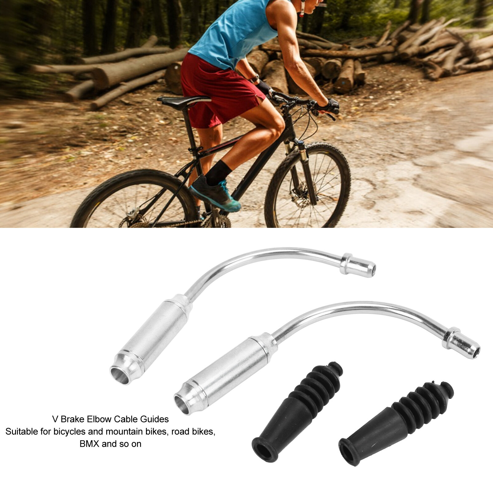 Велосипедный тормозной кабель с лапшой, гибкая трубка для снижения трения, нержавеющая велосипедная тормозная трубка для горных велосипедов, дорожные велосипеды, BMX, серебристый