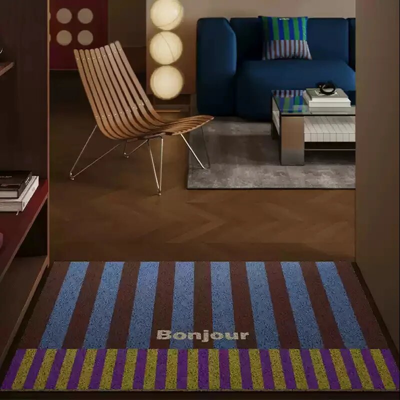 Противоскользящий ПВХ коврик для двери 04