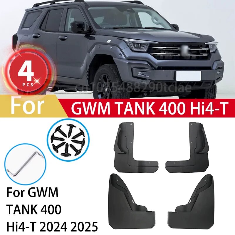 4 шт. брызговики для GWM TANK 400 Hi4-T 2024 2025 брызговики брызговики переднее и заднее крыло автомобильные аксессуары