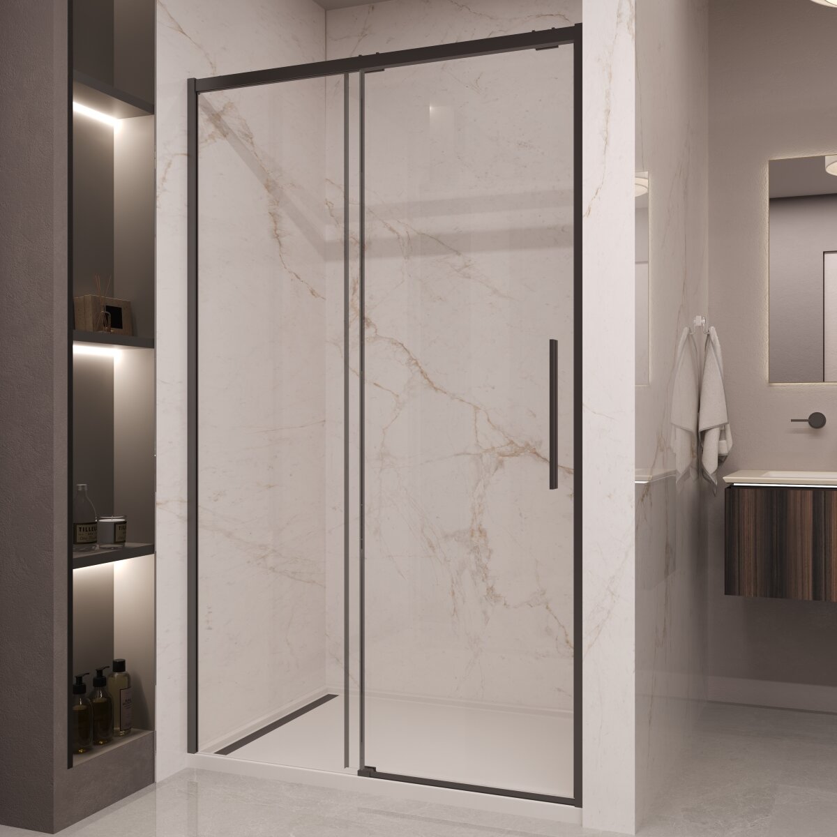 Душевая дверь Vincea Stella 200х120 VDS-1ST120CLB