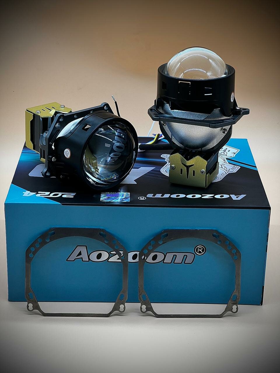 Светодиодные линзы оригинальный Aozoom A20 для Geely Coolray 2018-2023 галоген штатный / 5500К, 53Вт / 70 Вт, / Настоящие Билед Biled Аозум на Джили Кулрей