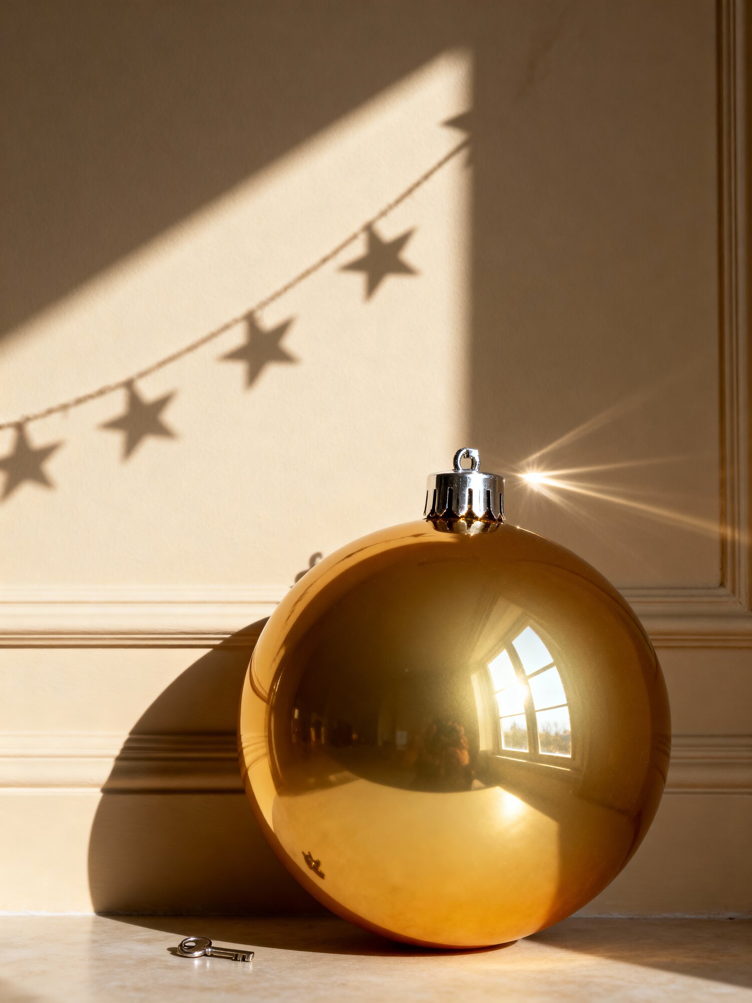 Набор шаров 8 см, пластик, цвет золото, глянцевый, 6 шт в коробке, 80Г06-01К/золото