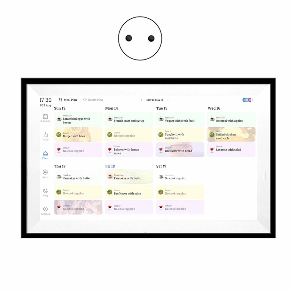 Цифровой календарь с Wi-Fi, расписанием дел, сенсорным экраном, семейным планировщиком, розеткой ЕС