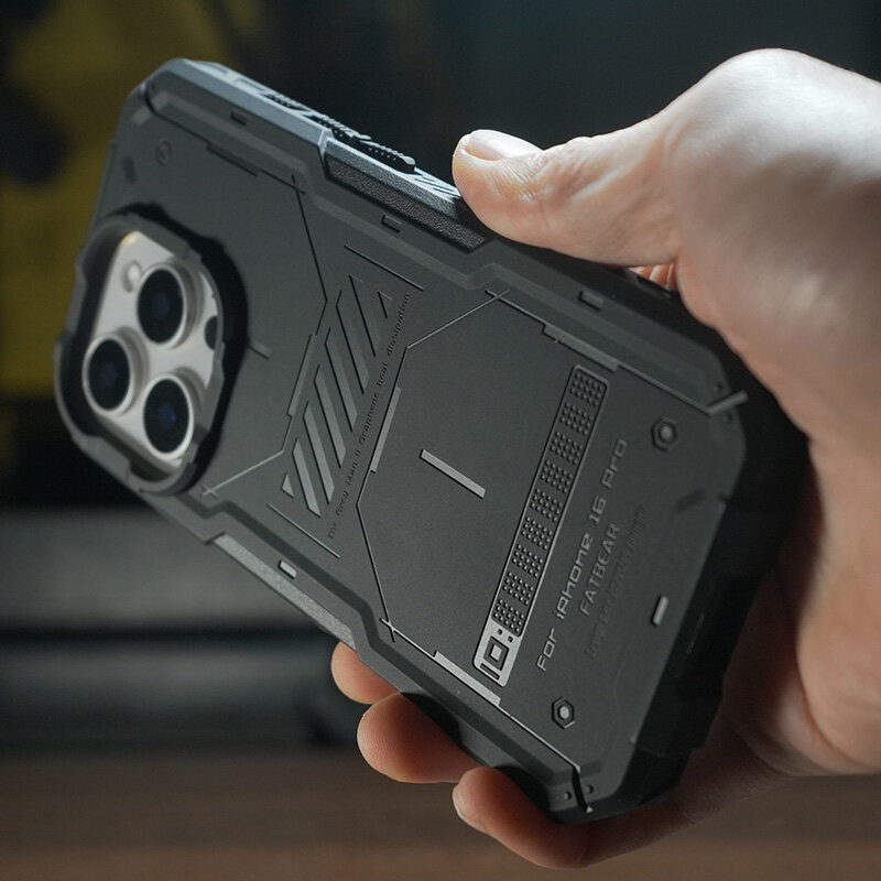 Чехол Fat Bear Gray Man II подходит для серии Apple iPhone 16/Pro/MAX/Plus, тактический защитный чехол для телефона с