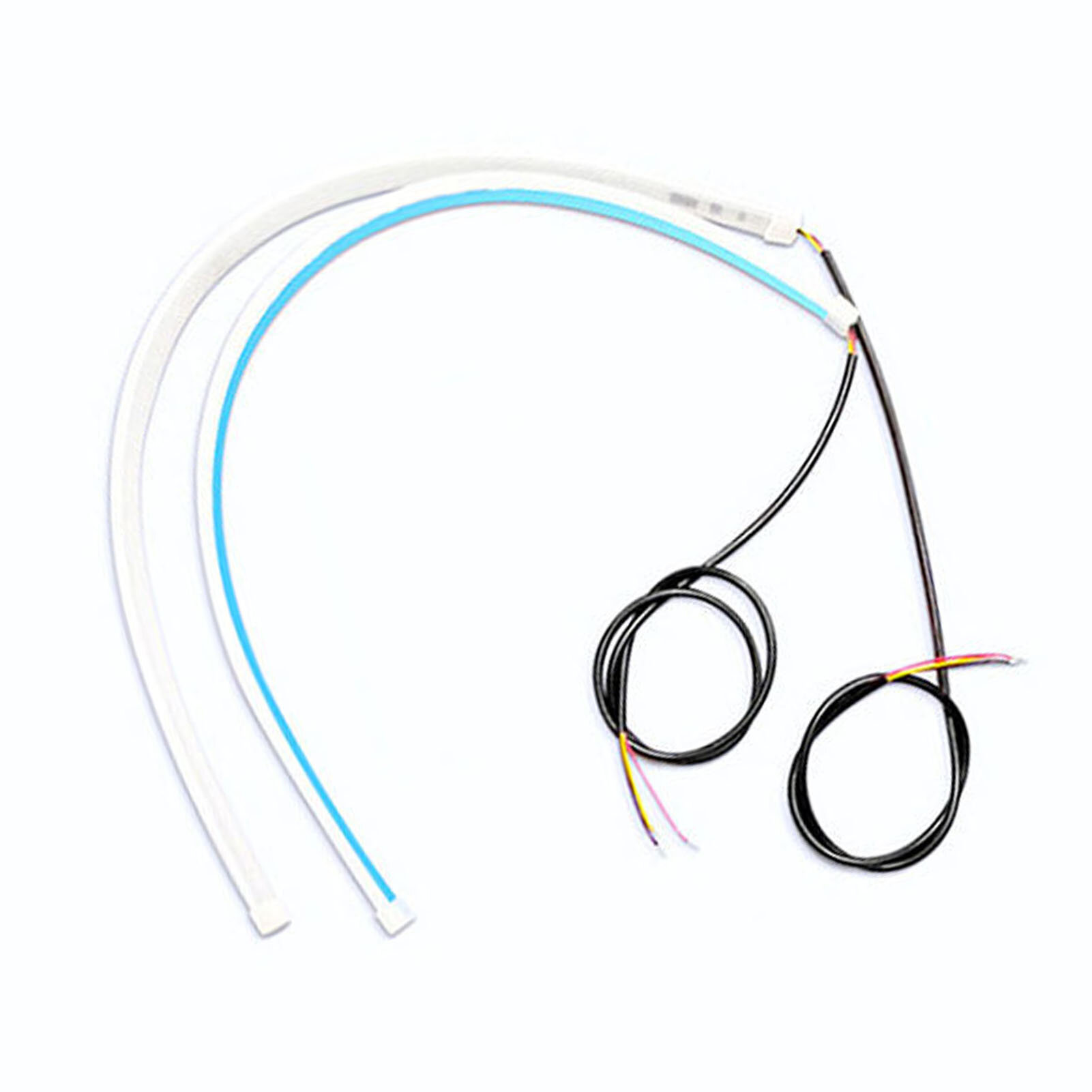 30cm Flexible Car LED Strip Light Sequential Dynamic White to Yellow Waterproof Headlight Tube