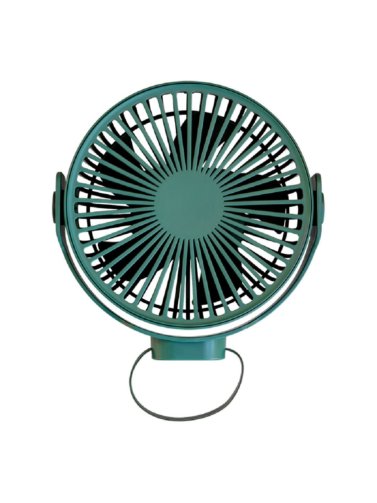 360 Rotation 7-Inch USB Rechargeable 4000mAh Desk Hanging Fan 4 Speed Ceiling Fan for Camping Tent Outdoor School Home